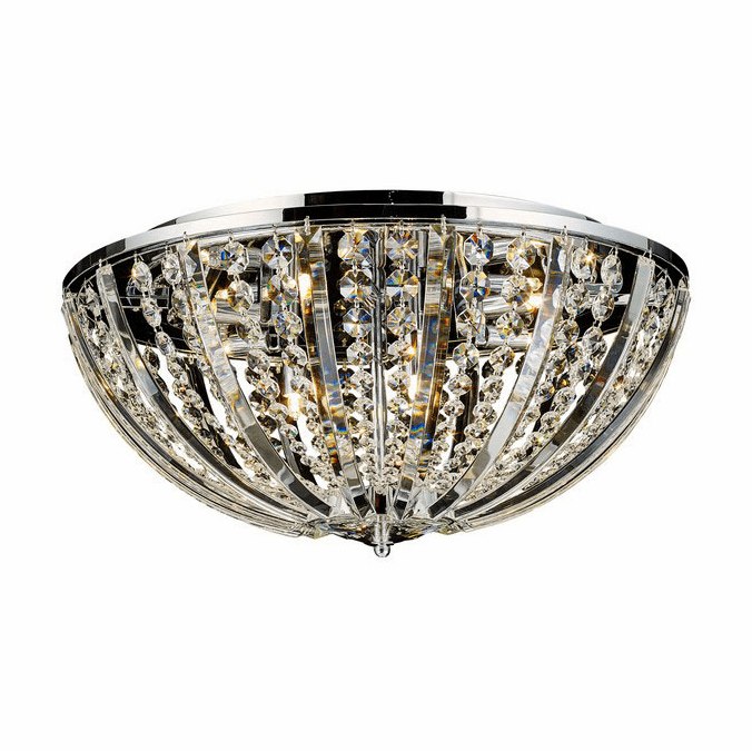 StarFire Crystal 3310CH Empire Chrome 22" Ceiling Light Fixture - STA ...