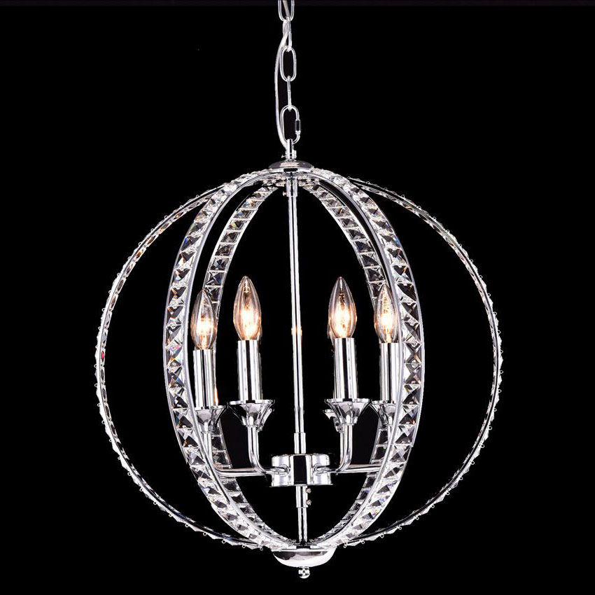 StarFire Crystal 4002CH Celestial Chrome Hanging Lamp - STA-4002CH