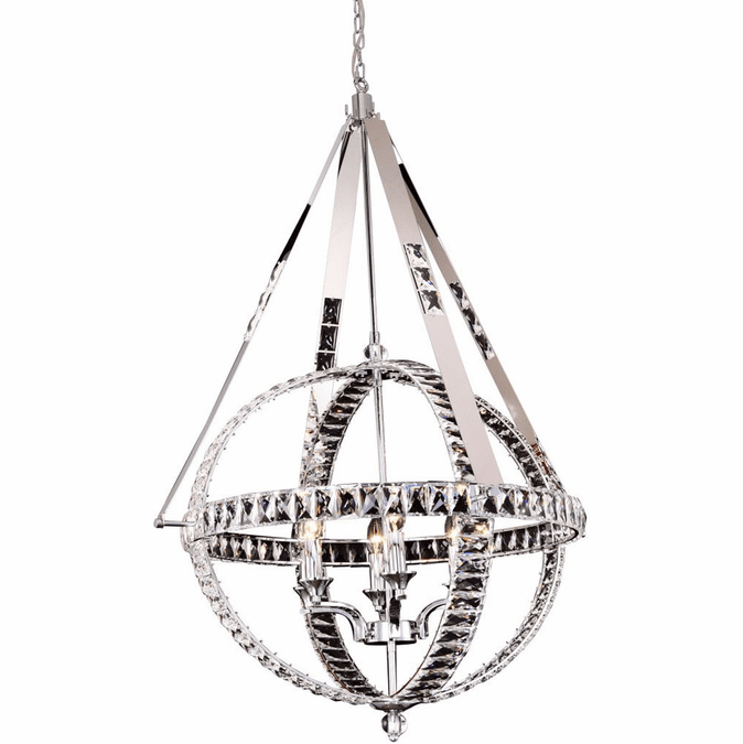 StarFire Crystal 4050CH Celestial Chrome Hanging Lamp - STA-4050CH