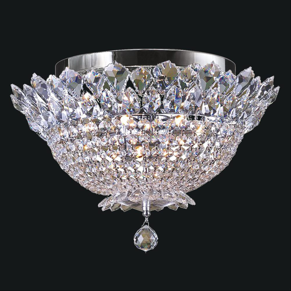 StarFire Crystal 4814CH Empire Chrome Ceiling Light Fixture - STA-4814CH