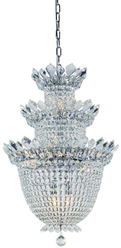 StarFire Crystal 4818CH Empire Chrome Foyer Light Fixture - STA-4818CH