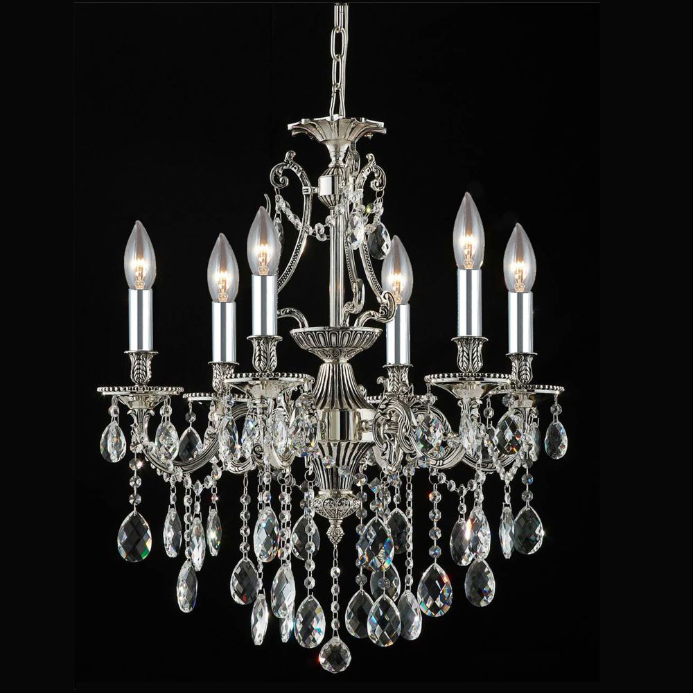 StarFire Crystal 5106AS Imperial Antique Silver Mini Chandelier Light ...