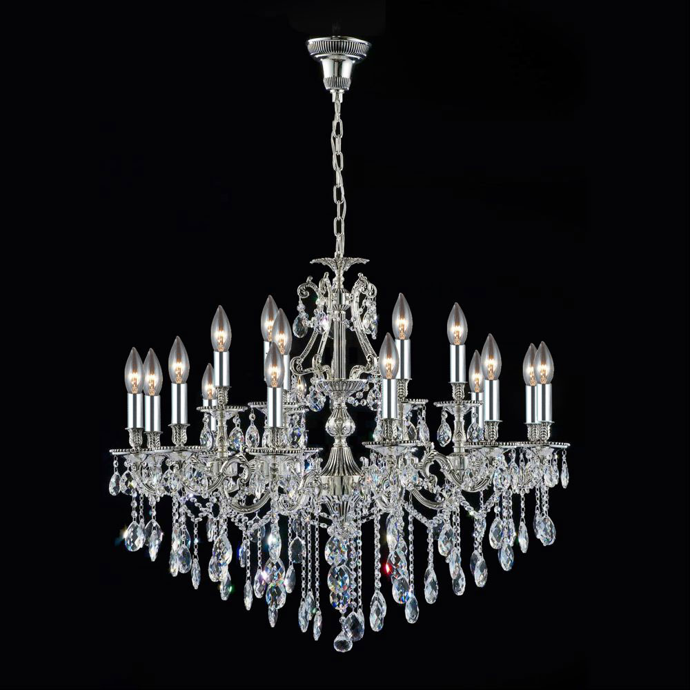StarFire Crystal 5118AS Imperial Antique Silver Ceiling Chandelier ...