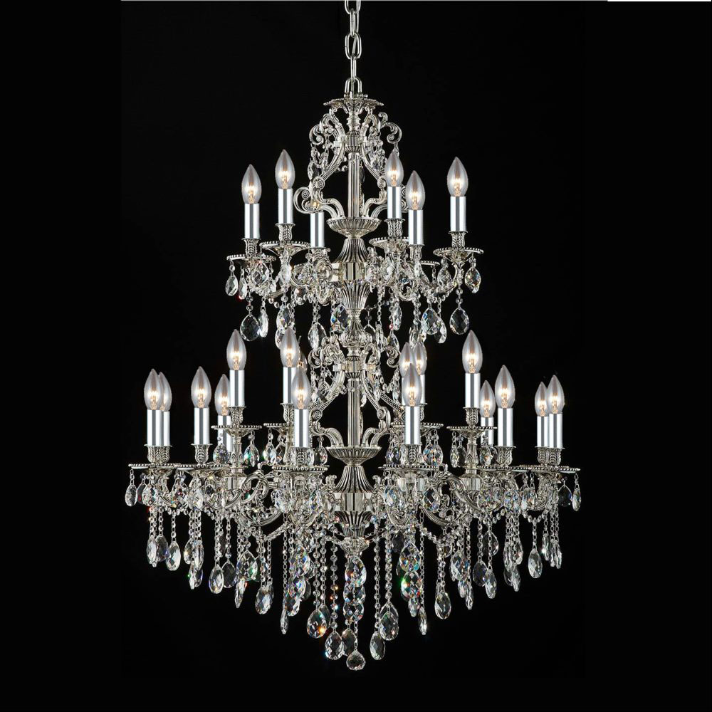 StarFire Crystal 5124AS Imperial Antique Silver Chandelier Light - STA ...