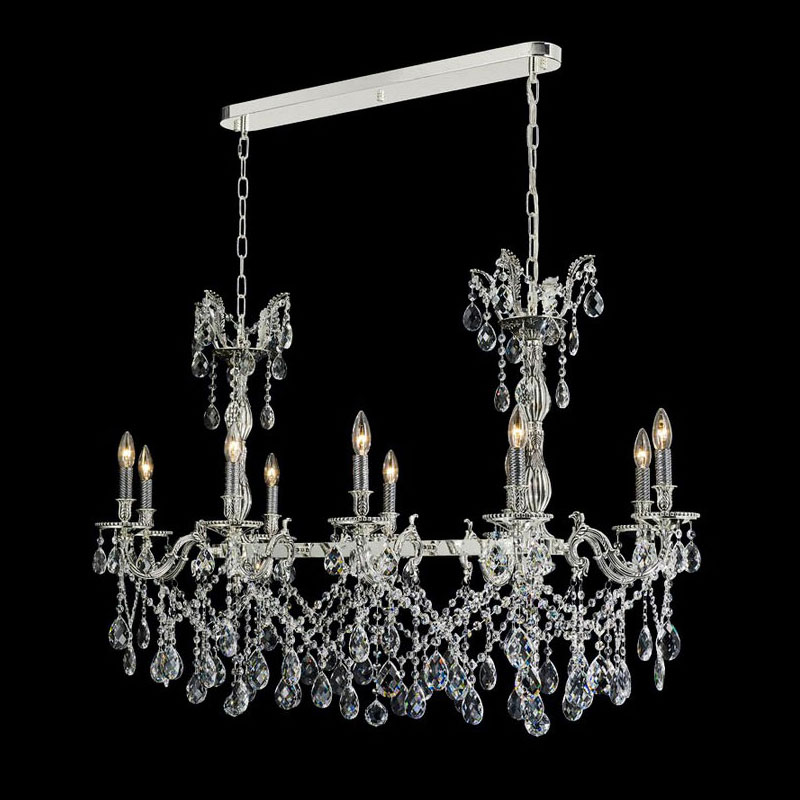 StarFire Crystal 5148AS Imperial Antique Silver Kitchen Island Light ...