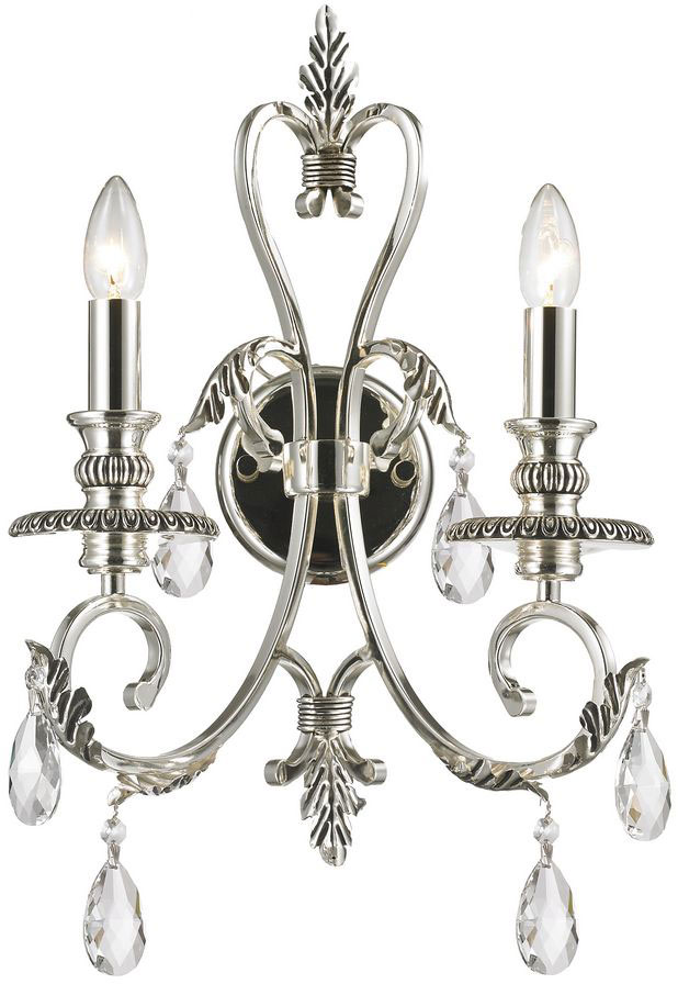 StarFire Crystal 5702WSCH Magnolia Chrome Wall Sconce Lighting - STA ...