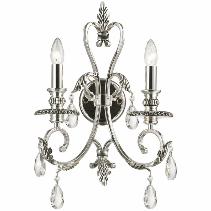 StarFire Crystal 5702WSCH Magnolia Chrome Wall Sconce Lighting - STA ...