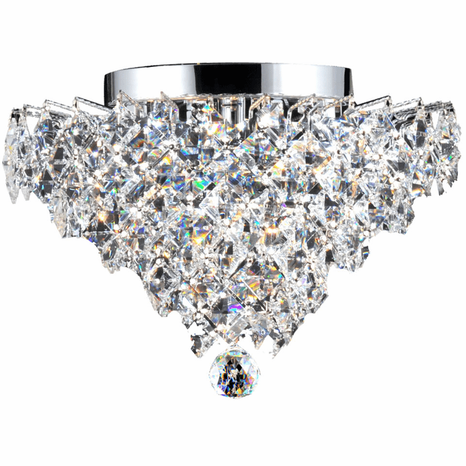StarFire Crystal 5815CH Cluster Chrome Ceiling Light Fixture - STA-5815CH