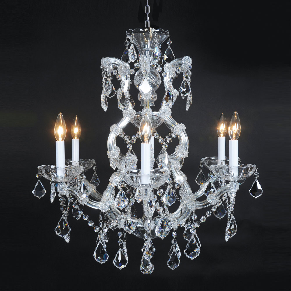 StarFire Crystal 6306CH Maria Teresa Classic Chrome Mini Chandelier ...