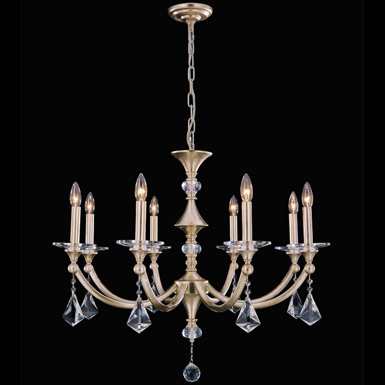 StarFire Crystal 6932SL Sovereign Antique Silver Leaf Chandelier ...