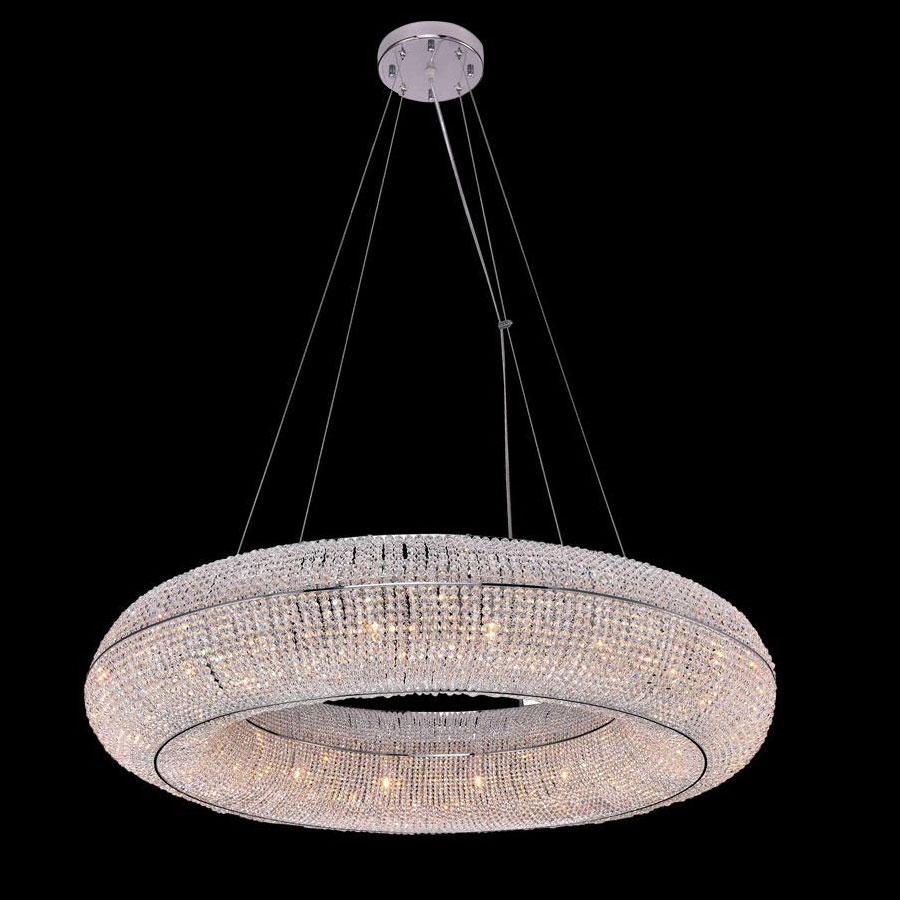 StarFire Crystal 7232CH Luna Chrome Ceiling Pendant Light - STA-7232CH