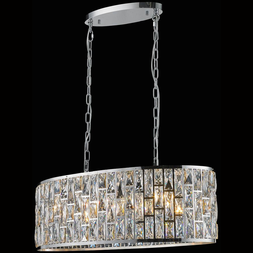 StarFire Crystal 7532CH Camden Chrome Kitchen Island Light - STA-7532CH