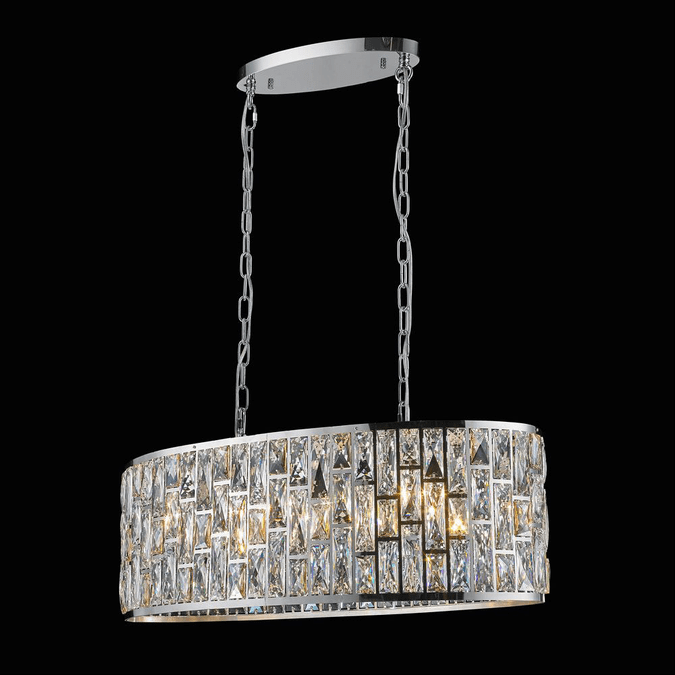 StarFire Crystal 7532CH Camden Chrome Island Light Fixture - STA-7532CH