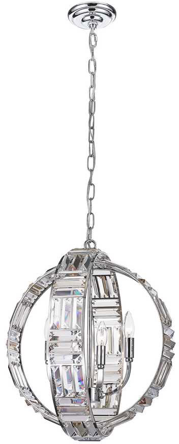StarFire Crystal 7619SC Florence Chrome and Smoke Crystal Hanging Lamp ...