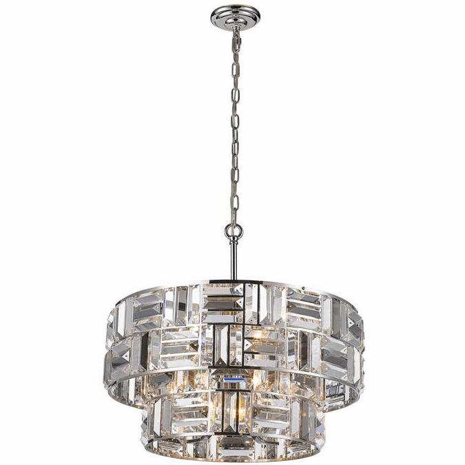 StarFire Crystal 7628SC Florence Chrome and Smoke Crystal Drop Ceiling ...