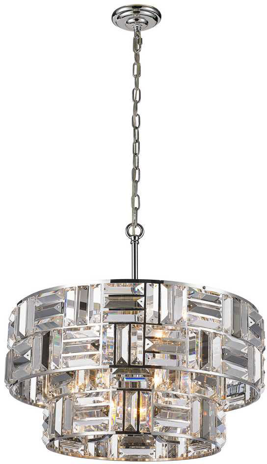 StarFire Crystal 7628SC Florence Chrome and Smoke Crystal Drop Ceiling ...