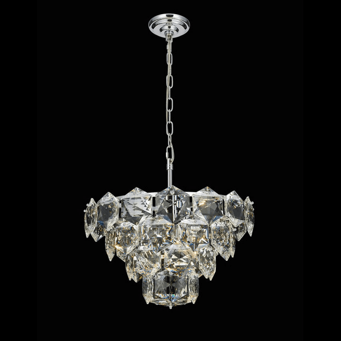 StarFire Crystal 7822CH Glacier Chrome 24" Drop Lighting Fixture - STA ...