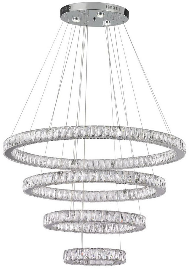 StarFire Crystal LD0737CH Chrome LED 36" Drop Ceiling Lighting - STA ...
