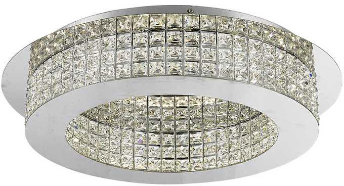 StarFire Crystal LD0924CH Chrome LED 24" Ceiling Lighting Fixture - STA ...