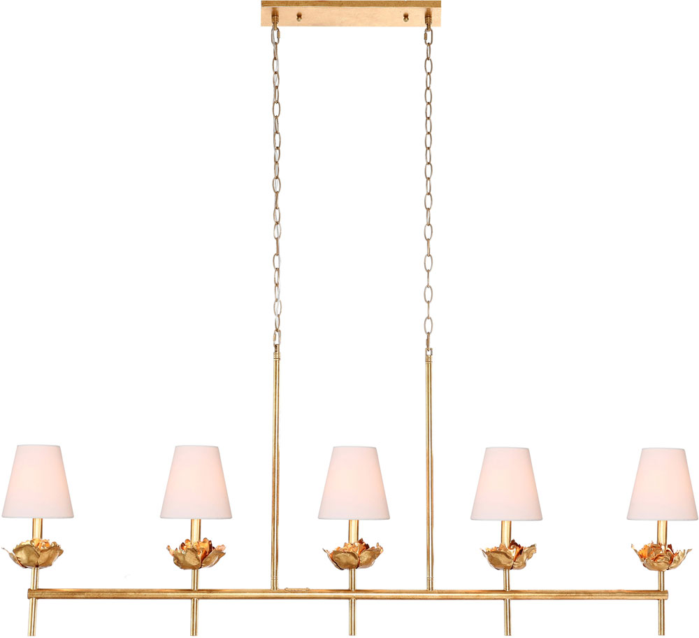 Terracotta H23107-5G Rosalba Gold Leaf Kitchen Island Lighting - TER ...