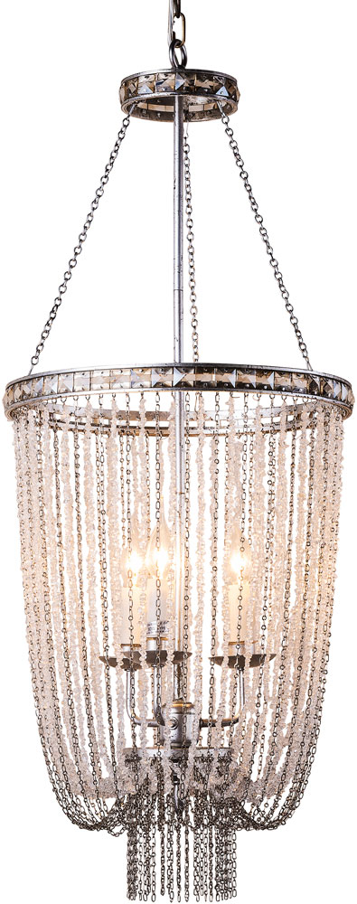 Terracotta H6105-3 Jemma Traditional Soft Silver Foyer Lighting Fixture ...