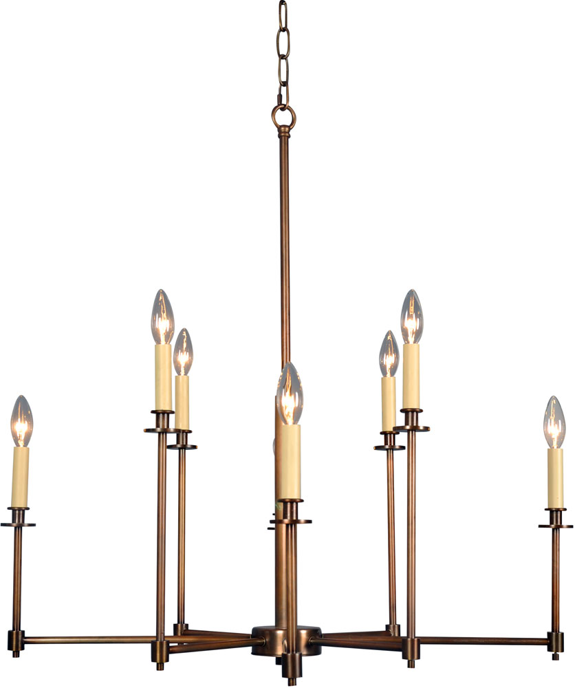 Terracotta H6128-8BS Sylvana Traditional Antique Brass Lighting ...