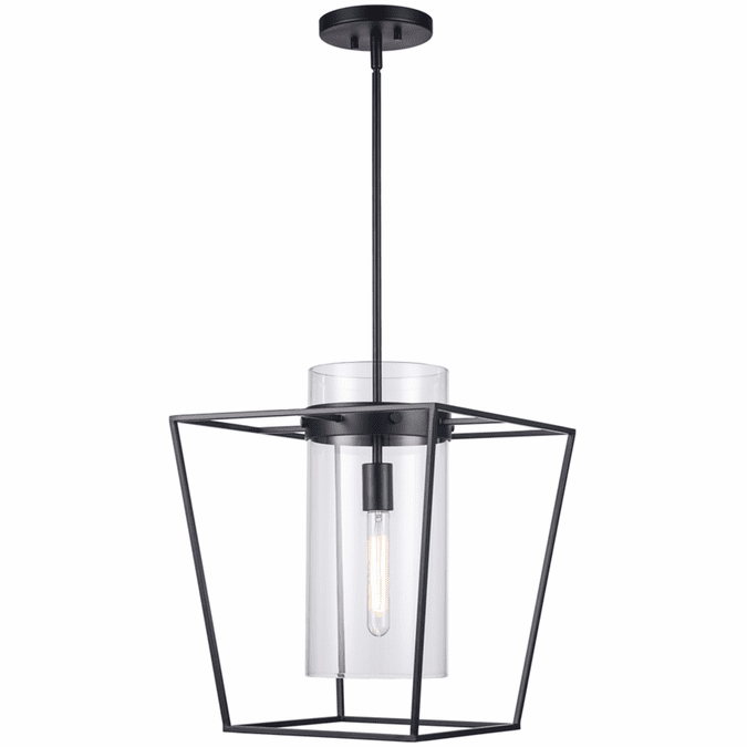 Trans Globe 11390 BK Modern Black 12" Foyer Lighting - TRA-11390-BK