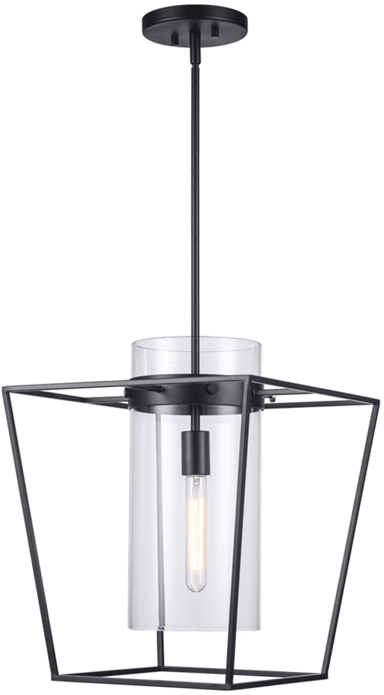 Trans Globe 11391 BK Modern Black 15" Foyer Light Fixture - TRA-11391-BK