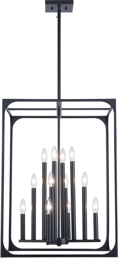 Trans Globe 11718 BK Ruby Ridge Modern Black 20" Foyer Lighting Fixture ...