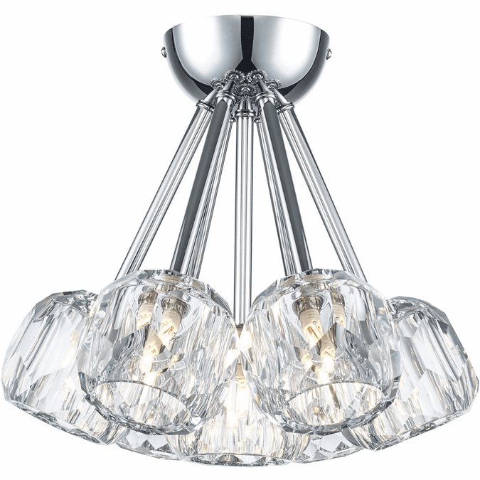 Trans Globe 11737 PC Crystal Court Contemporary Polished Chrome 13 ...