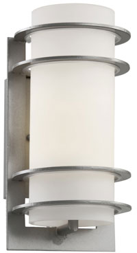 Trans Globe 40204-SL Zephyr Modern Silver Outdoor 11" Wall Sconce ...