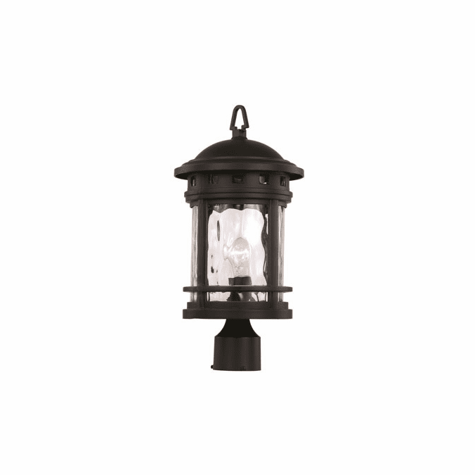 Trans Globe 40373-BK Boardwalk Black Exterior Post Lamp - TRA-40373-BK