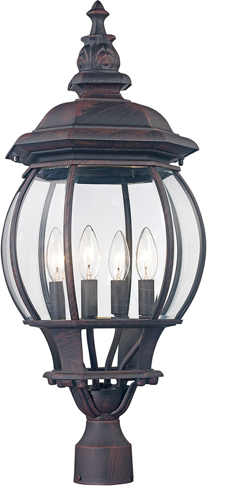 Trans Globe 4062 RT Parsons Traditional Rust Outdoor Post Lamp - TRA ...