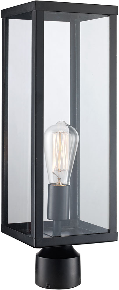 Trans Globe 40754-BK Oxford Black Outdoor Lamp Post Light - TRA-40754-BK