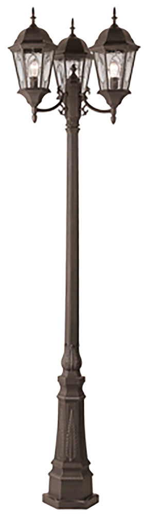 Trans Globe 4719 RT Villa Nueva Traditional Rust Exterior Lamp Post ...