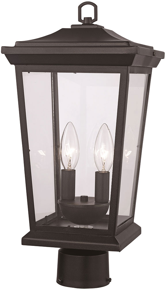 Trans Globe 50777-BK Turlock Black Outdoor 10" Lighting Post Light ...