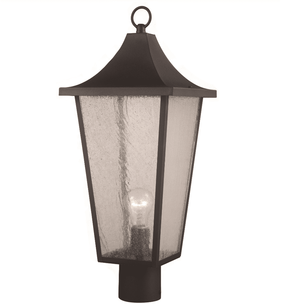 Trans Globe 50935 BK Rasmussen Black Exterior Post Lamp - TRA-50935-BK