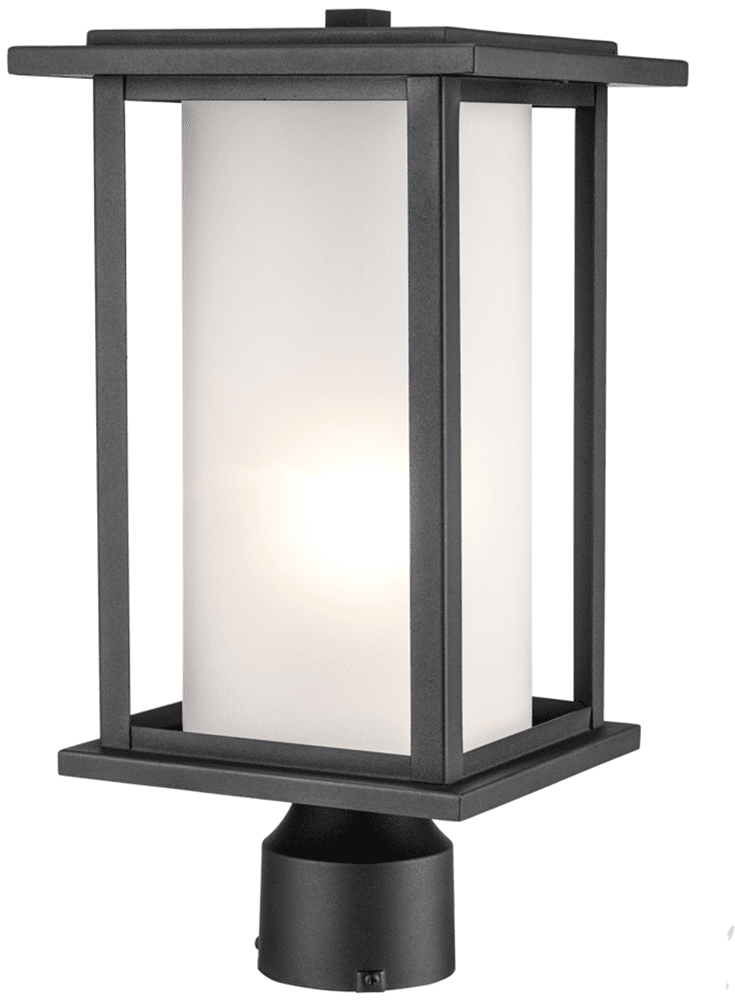 Trans Globe 51403 BK Contemporary Black Exterior Post Lamp - TRA-51403-BK