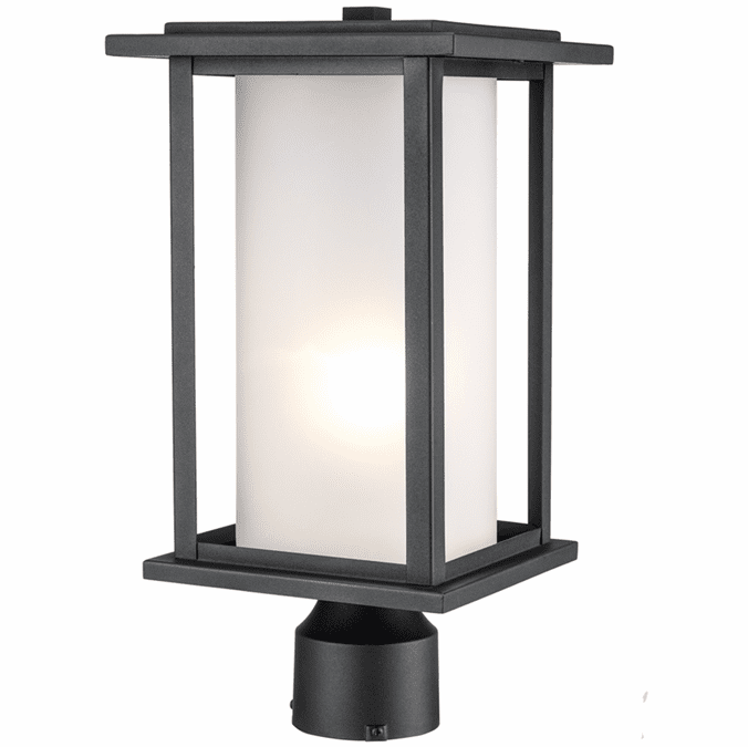 Trans Globe 51403 BK Contemporary Black Exterior Post Lamp - TRA-51403-BK