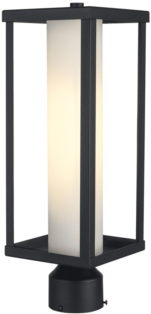 Trans Globe 51463 BK Modern Black Exterior Post Light - TRA-51463-BK
