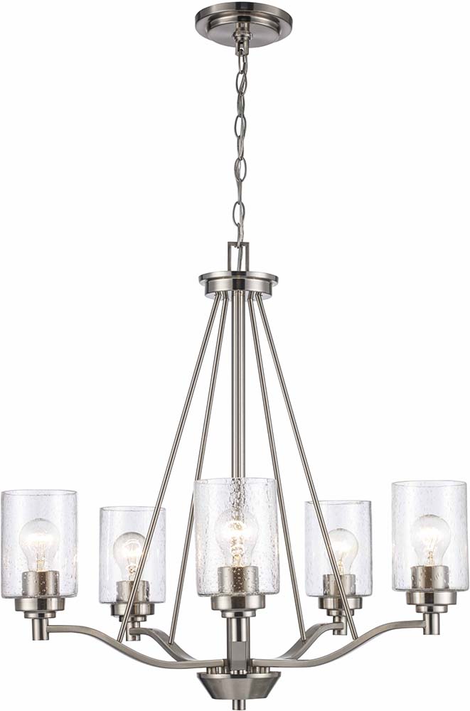 Trans Globe 80525 BN Mod Pod Brushed Nickel Chandelier Lamp - TRA-80525-BN