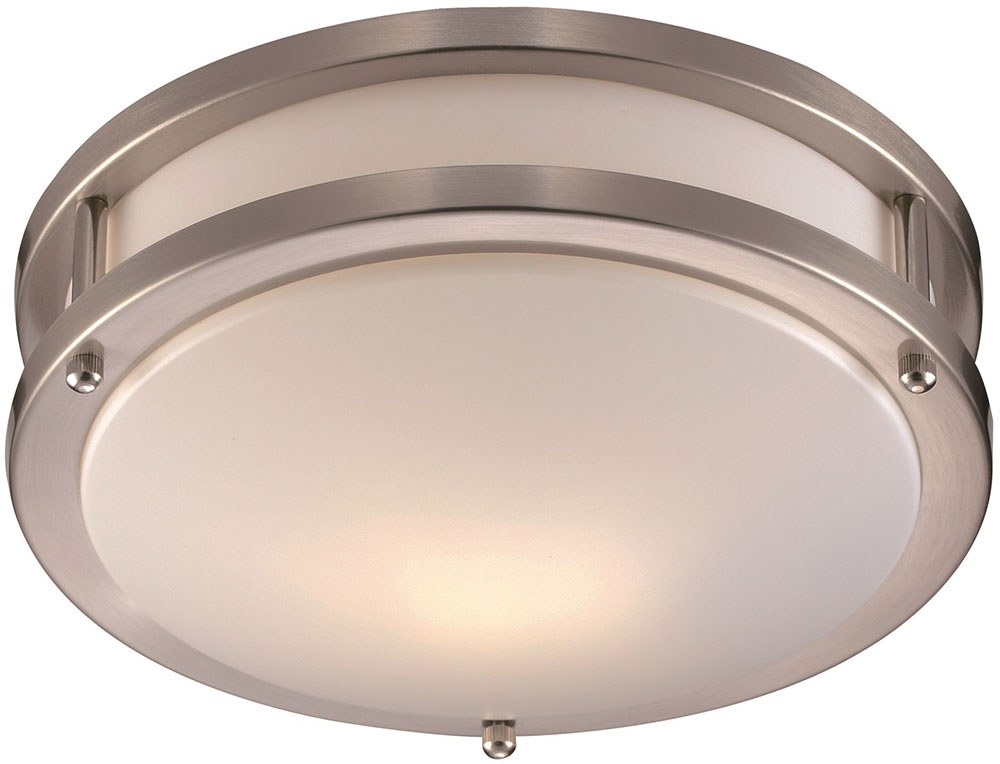Trans Globe LED-10260-BN Barnes Modern Brushed Nickel LED 9.5" Flush ...
