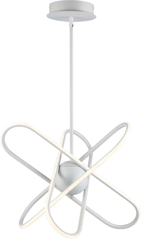 Trans Globe MDN-1586 WH Nightingale Modern White LED 21.5" Pendant Lamp ...