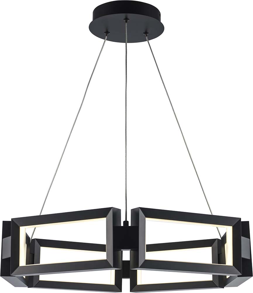 Trans Globe MDN-1588 BK Mythos Modern Black LED 25" Pendant Lamp - TRA ...