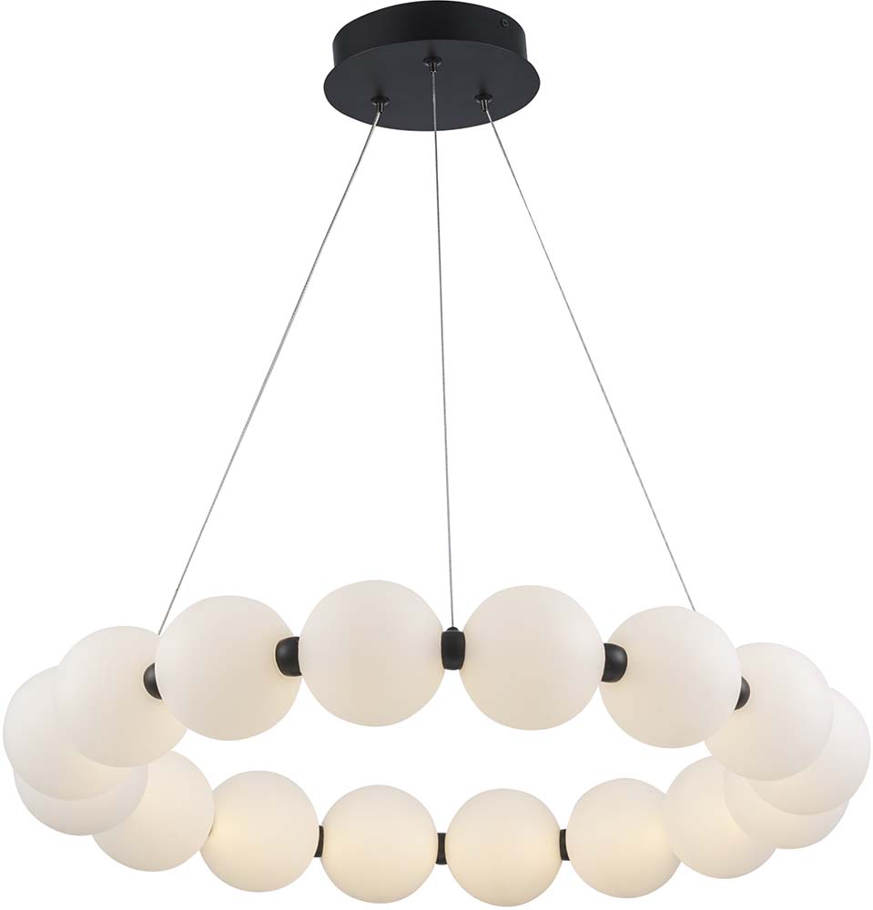 Trans Globe MDN-1591 BK Orb II Modern Black LED 26" Hanging Lamp - TRA ...