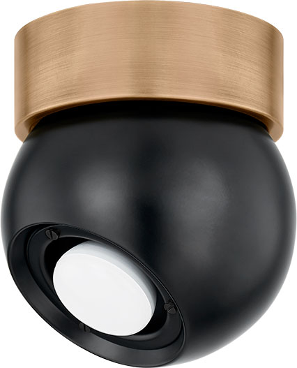 Troy C1406-PBR/SBK Odin Contemporary Patina Brass / Soft Black Overhead ...