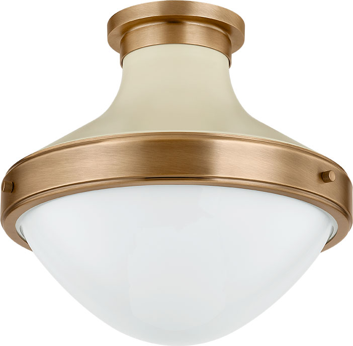 Troy C3113-PBR/SSD Maxton Contemporary Patina Brass / Soft Sand Flush ...