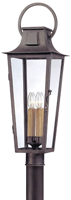 Troy P2965-APW Parisian Square Traditional Aged Pewter Exterior Post ...