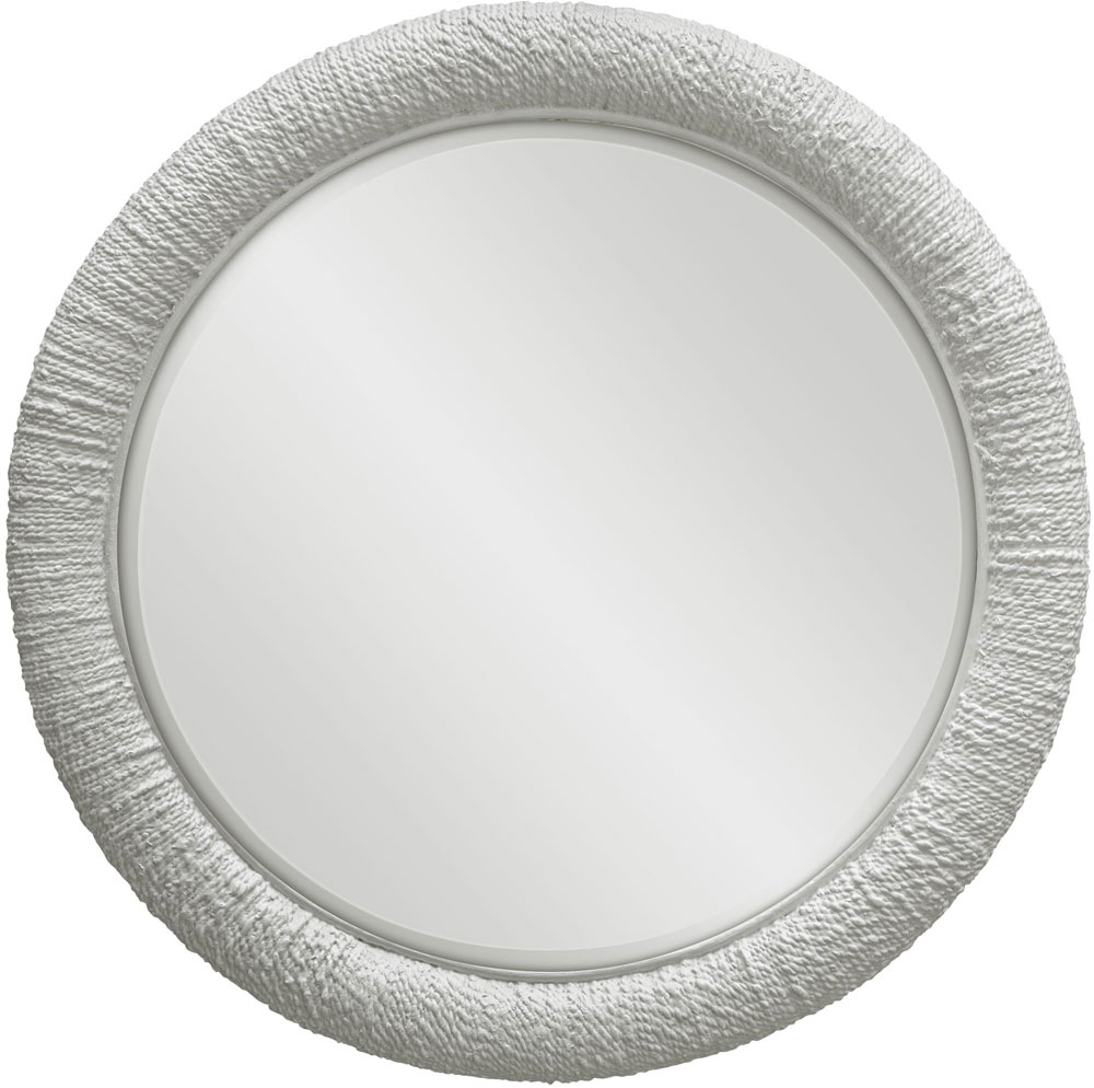 Uttermost 08168 Mariner Matte White Round Mirror - UTT-08168
