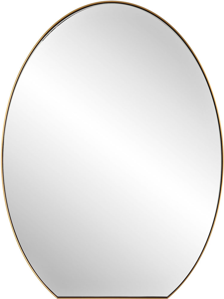 Uttermost 09924 Cabell Contemporary Plated Brushed Brass Oval Mirror ...